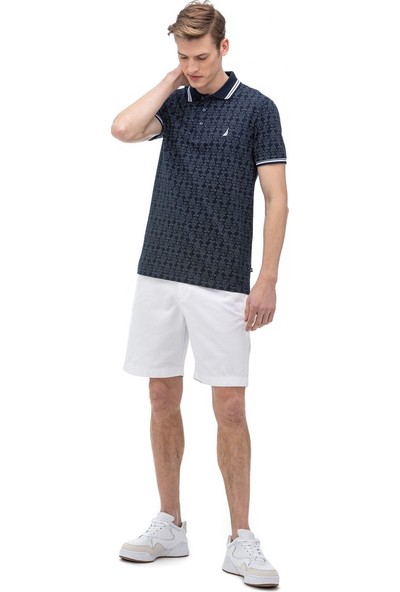 Nautica Erkek Chino Slim Fit Bermuda Şort - Beyaz Nautica Erkek Chino Slim Fit Bermuda Şort - Beyaz