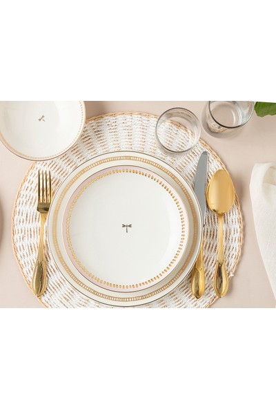 English Home Galia Butterfly Bone Porselen 12 Parça Yemek Takımı 25 - 20 - 15 cm Pembe English Home Galia Butterfly Bone Porselen 12 Parça Yemek Takımı 25 - 20 - 15 cm Pembe