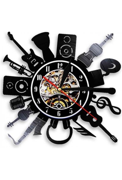 Veeki Müzik Vinil Plak Duvar Saati - Enstrüman Kombinasyonu Vinil Kayıtlar Duvar Saati - Vinil Saat - Oturma Odası Duvar Dekoru (Yurt Dışından) Veeki Müzik Vinil Plak Duvar Saati - Enstrüman Kombinasyonu Vinil Kayıtlar Duvar Saati - Vinil Saat - Oturma Odası Duvar Dekoru (Yurt Dışından)