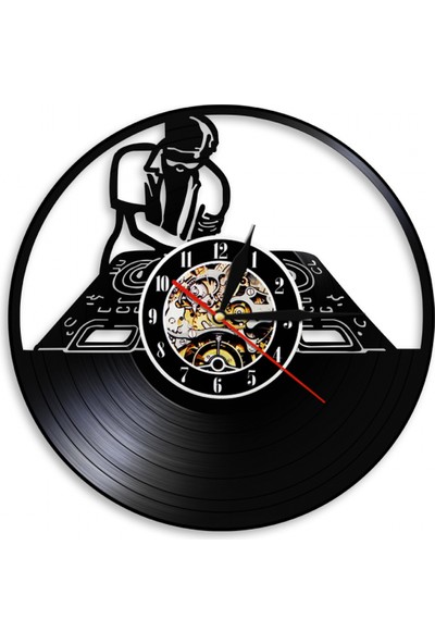 Veeki Müzik Vinil Kayıt Duvar Saati - Yaratıcı Içi Boş Vinil Duvar Saati - Vinil Saat - Oturma Odası Duvar Dekoru (Yurt Dışından)