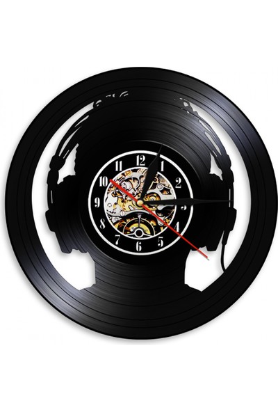 Veeki Müzik Vinil Plak Duvar Saati - Kulaklık Takan Vinil Duvar Saati - Vinil Saat - Oturma Odası Duvar Dekoru (Yurt Dışından) Veeki Müzik Vinil Plak Duvar Saati - Kulaklık Takan Vinil Duvar Saati - Vinil Saat - Oturma Odası Duvar Dekoru (Yurt Dışından)