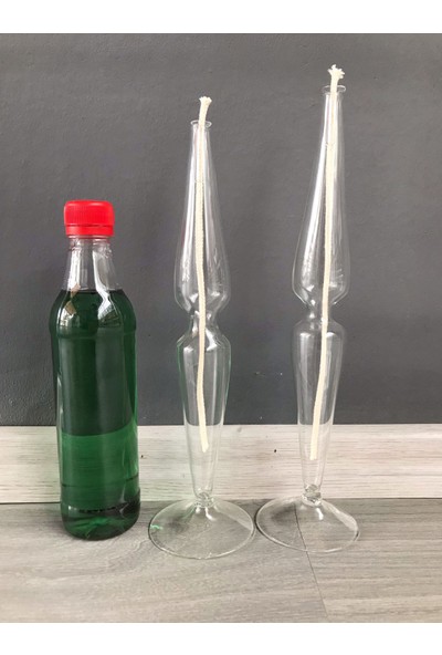 Aura Hediyelik 2'li Uzun Ayaklı Model Kandil-Yağ ile Birlikte Aura Hediyelik 2'li Uzun Ayaklı Model Kandil-Yağ ile Birlikte