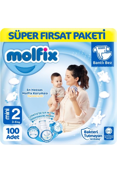 Molfix Bebek Bezi 2 Beden Süper Fırsat Paketi 100'lü