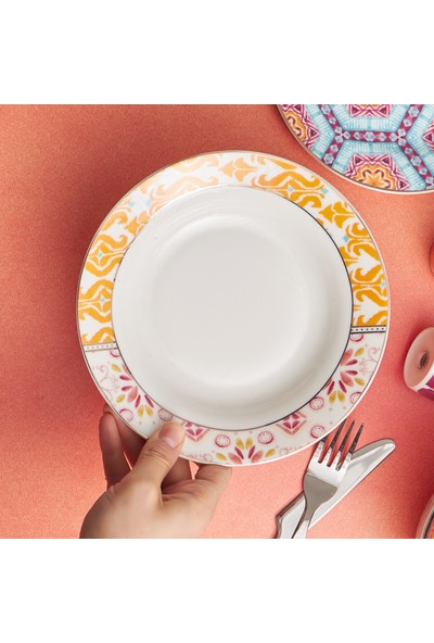 Karaca Ibiza Renkli Çukur Tabak 20 cm