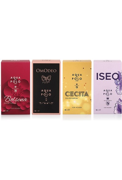 Aqua Di Polo 1987 Aqua Di Polo 4'lü Dev Ekonomik Fırsat Parfüm Seti Bolsena,omodeo,ıseo,cecita Parfümleri 200 ml Edp Aqua Di Polo 1987 Aqua Di Polo 4'lü Dev Ekonomik Fırsat Parfüm Seti Bolsena,omodeo,ıseo,cecita Parfümleri 200 ml Edp