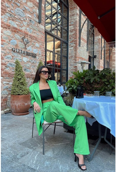 MyLove Oversize Palazzo Takım Yeşil