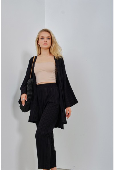 MyLove Piliseli Salaş Takım Siyah MyLove Piliseli Salaş Takım Siyah