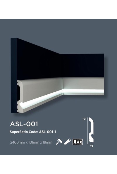 Decolüx Ledli Polistren Süpürgelik ASL-001