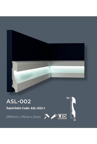 Decolüx Ledli Polistren Süpürgelik ASL-002