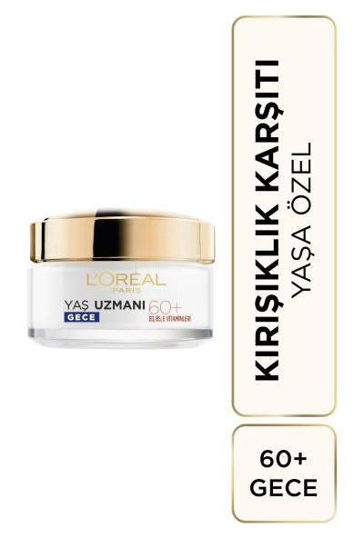 L'oréal Paris Yaş Uzmanı 60+ Kırışıklık Karşıtı Besleyici Gece Kremi L'oréal Paris Yaş Uzmanı 60+ Kırışıklık Karşıtı Besleyici Gece Kremi