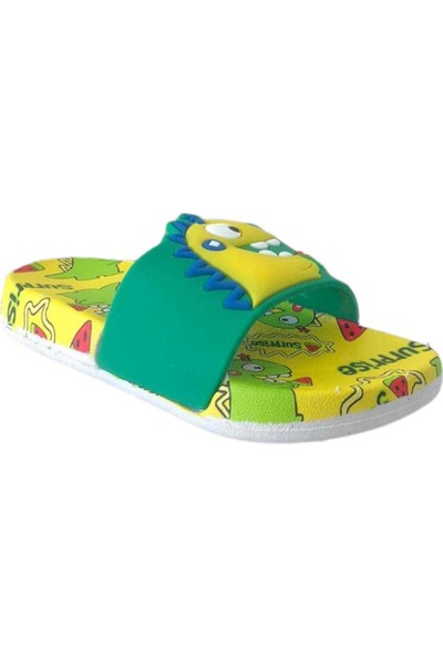 Gezer 14162 Yeşil Dinazor Çocuk Kaydırmaz Plaj Terlik