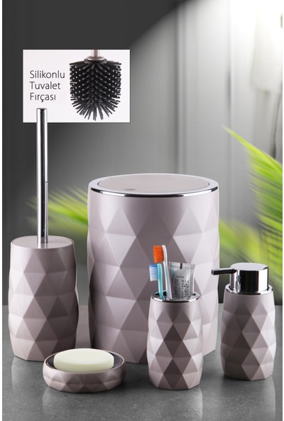 Akrilik Lüx Kırılmaz 5 Parça Banyo Seti Akrilik Lüx Kırılmaz 5 Parça Banyo Seti