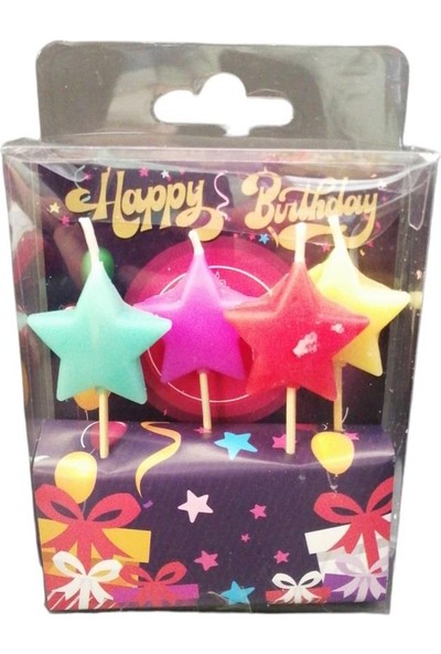 Happyland Seçeceğiniz Modelde Pasta Üstü Süsleme Mumu Asetat Kutulu Mum