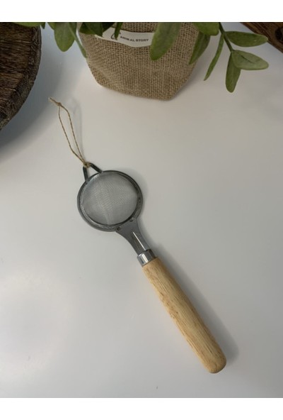 Ahşap Saplı Metal Çay Süzgeci