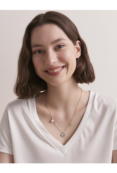 Jimmy Key Kadın Sarı Kolye