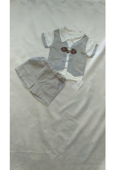 Etnik Desenli Yelek Takım