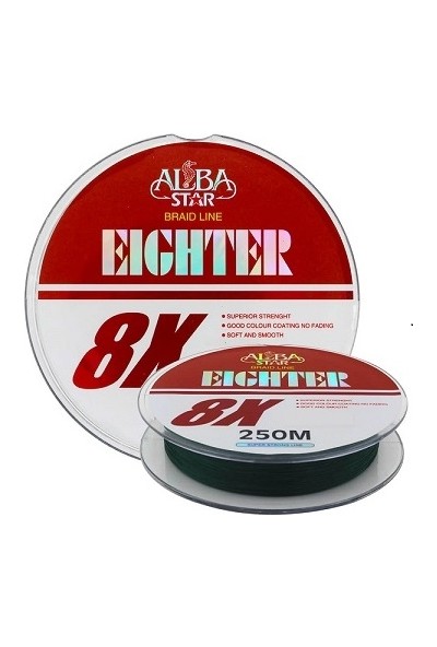 AlbaStar Eighter 8x Ip Misina 250MT 0.10MM