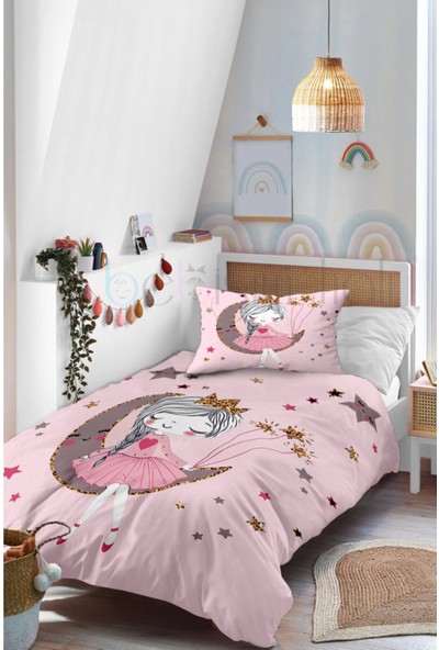 Jungle Pembe Balerin Prenses Peri Ayda Oturan Kız Desenli Tek Kişilik Çocuk Yatak Örtüsü Pike Yastık Kılıflı Jungle Pembe Balerin Prenses Peri Ayda Oturan Kız Desenli Tek Kişilik Çocuk Yatak Örtüsü Pike Yastık Kılıflı