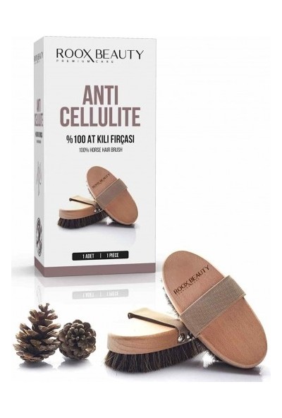 Roox Beauty Selülit Giderici & Önleyici Doğal At Kılı Fırçası