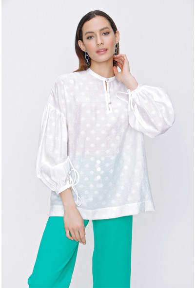 Aker 2308112 Kendinden Jakarlı Bluz