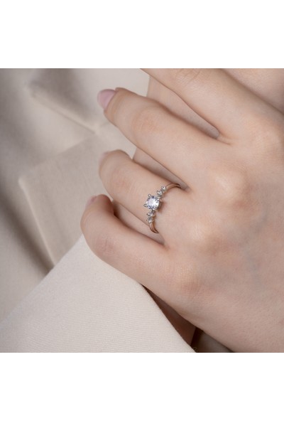Wena Jewelry 925 Ayar Gümüş Pırlanta Montür Taşlı Ayarlanabilir Yüzük Wena Jewelry 925 Ayar Gümüş Pırlanta Montür Taşlı Ayarlanabilir Yüzük