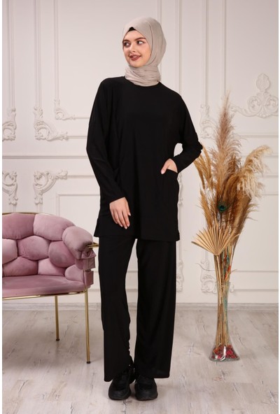 İlmek Kadın Çift Cepli Sandy Tesettür Tunik Pantolon Ikili Takım 5407 İlmek Kadın Çift Cepli Sandy Tesettür Tunik Pantolon Ikili Takım 5407
