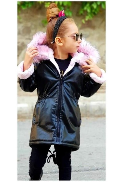 Kız Çocuk Ithal Kürklü Welsoft Deri Kaban