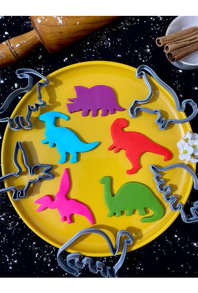 Dino Dinozor Trex 5'li Kurabiye Kalıbı Kesici Şekillendirici Seti Dino Dinozor Trex 5'li Kurabiye Kalıbı Kesici Şekillendirici Seti
