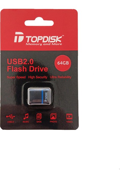 Topdisk USB 2.0 Flash Bellek 64 GB