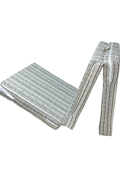 Mandaş Lüx Katlanabilir Taşınabilir Sünger Yatak (70X180X9)-KREM Siyah