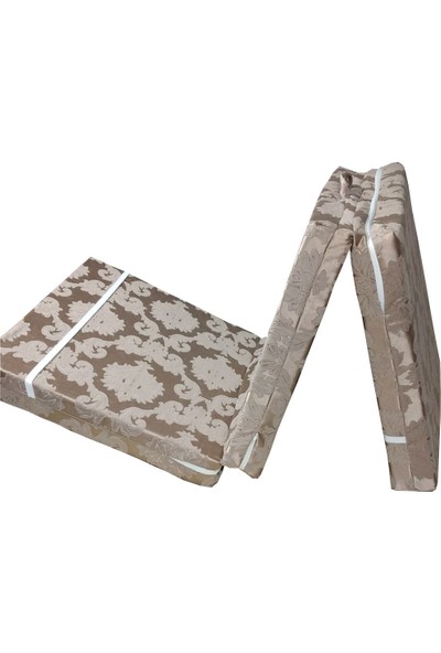 Mandaş Lüx Katlanabilir Taşınabilir Sünger Yatak (70X180X9)-KAHVE