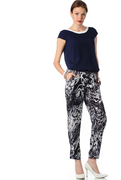 Caramel Pantolon, 34, Siyah - Beyaz