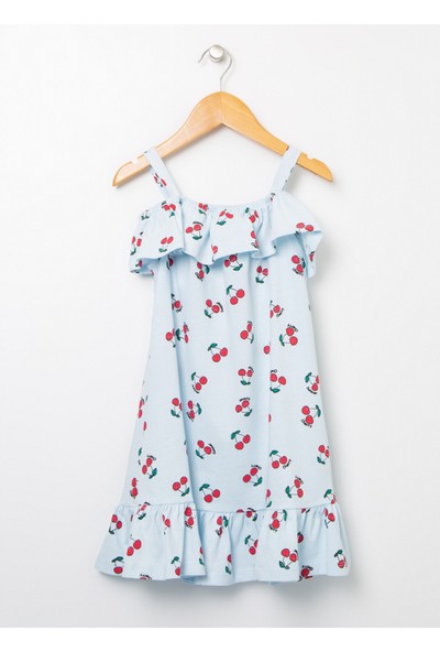 Limon Sn-70 Mavi Straplez Geniş Fit KızÇocuk Elbise Limon Sn-70 Mavi Straplez Geniş Fit KızÇocuk Elbise