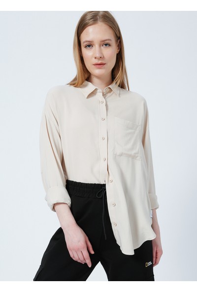 National Geographic Gömlek, L, Bej