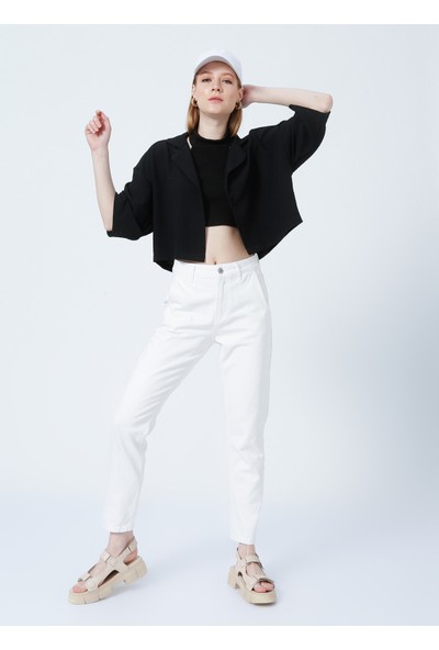 Black On Black Denim Pantolon, 29, Beyaz