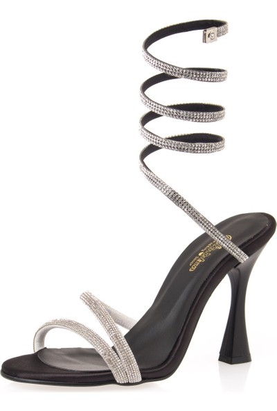 Kent Shop Siyah Saten 10 cm Taşlı Kadın Abiye Ayakkabı Kent Shop Siyah Saten 10 cm Taşlı Kadın Abiye Ayakkabı