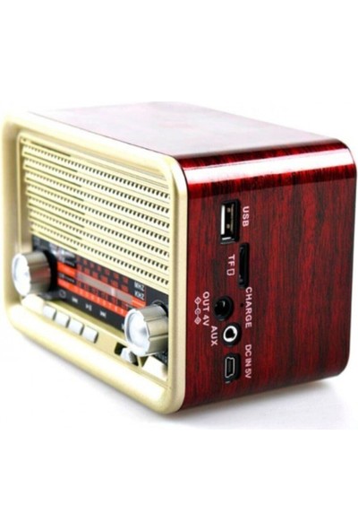 Şarjlı Bluetooth Hoparlör Nostaljik Radyo-Aux-Sd Kart-Usb Flash Bellek SFN-137BT Şarjlı Bluetooth Hoparlör Nostaljik Radyo-Aux-Sd Kart-Usb Flash Bellek SFN-137BT