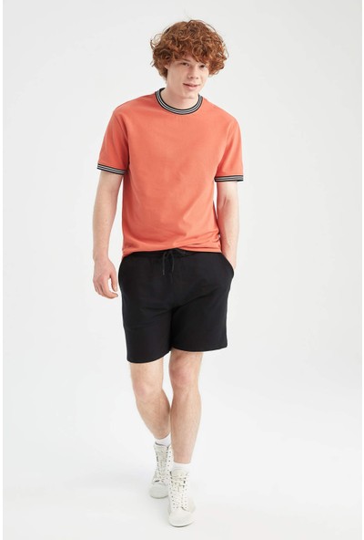 DeFacto Slim Fit Ince Kumaş Geri Dönüşümlü ŞORT X5993AZ22SM