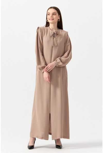 Nihan Fular Yakalı Pardesü Bej