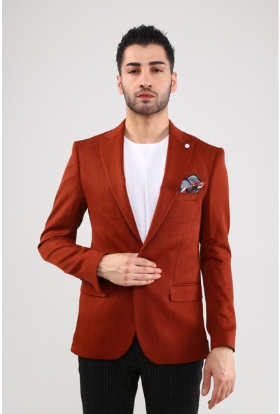 Guild 2038 Slim Fit Sivri Yaka Tek Ceket Guild 2038 Slim Fit Sivri Yaka Tek Ceket