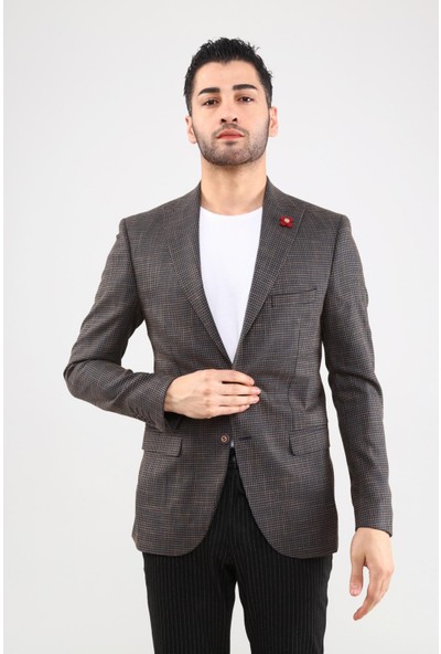 Guild 2044 Slim Fit Sivri Yaka Tek Ceket Guild 2044 Slim Fit Sivri Yaka Tek Ceket