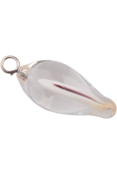 Su Damlası Şekilli Cam Nazar Boncuklu Kolye Ucu Beyaz Su Damlası Şekilli Cam Nazar Boncuklu Kolye Ucu Beyaz
