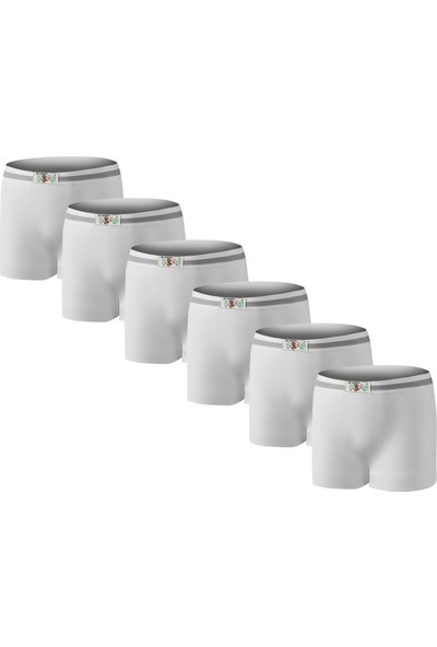 Yıldız Çamaşır 6'lı Paket Erkek Çocuk Ribana Boxer