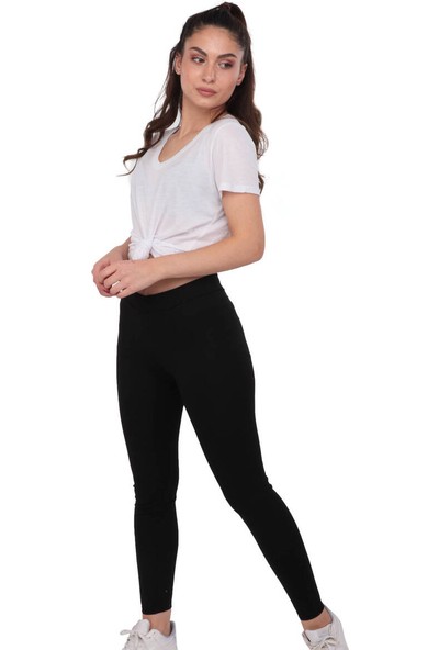 Çelikli Uzun Kadın Tayt 358 | Siyah