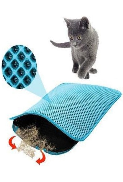 Gezeroğlu Petshop Elekli Kedi Tuvalet Önü Paspası Kedi Paspası - Mavi Gezeroğlu Petshop Elekli Kedi Tuvalet Önü Paspası Kedi Paspası - Mavi