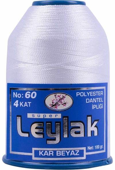 Leylak Dantel ve Oya Ipi 60 No 100 gr Kar Beyaz