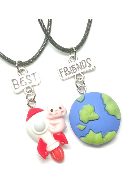 Tuna Takı & Aksesuar Roket Kedi Dünya Bff Best Friends Arkadaşlık Kolyesi Çocuk Kolye Tuna Takı & Aksesuar Roket Kedi Dünya Bff Best Friends Arkadaşlık Kolyesi Çocuk Kolye