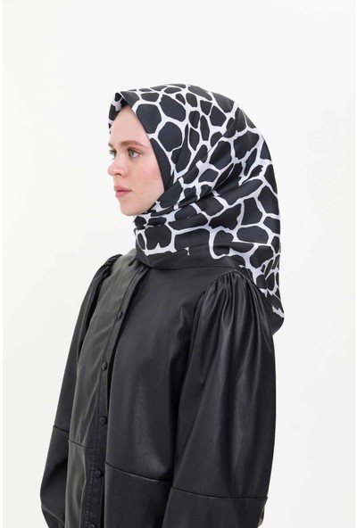 Burden İpek Twill Eşarp Kaplan Desenli