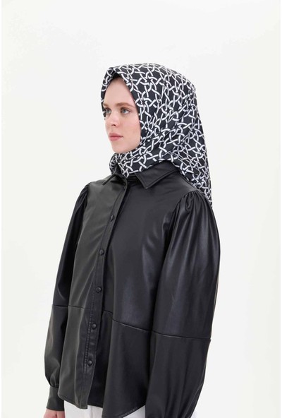 Twill Eşarp Yıldız Desenli