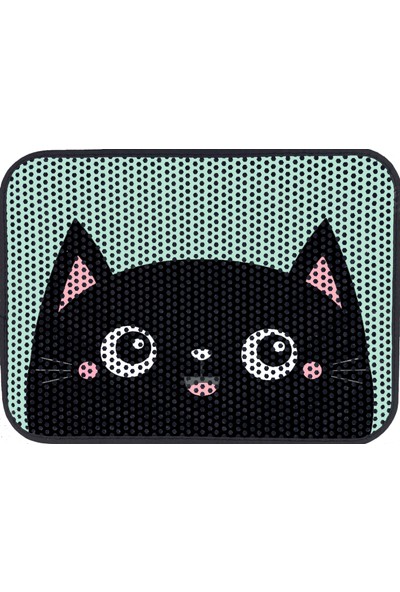 Carpetya Baskılı Kedi Tuvalet Önü Paspas